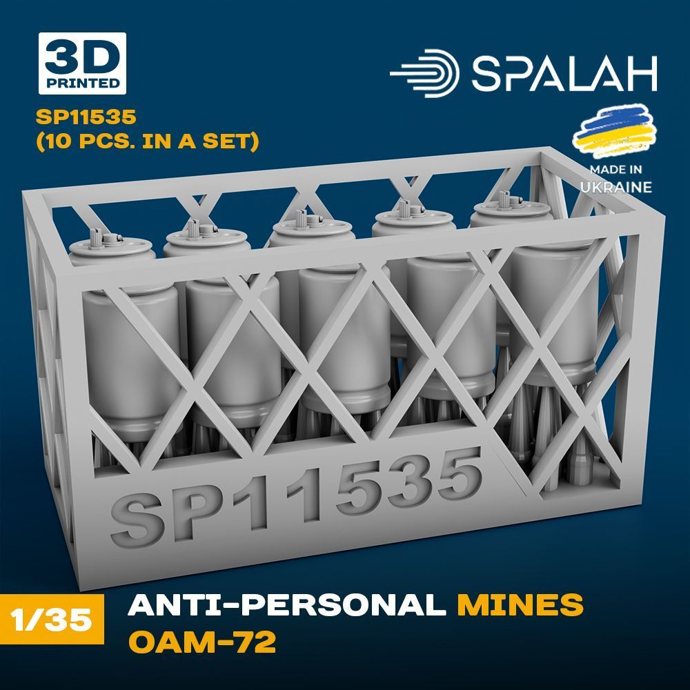 Set of scale models "Anti-personnel mines OZM-72", (10 pcs.)