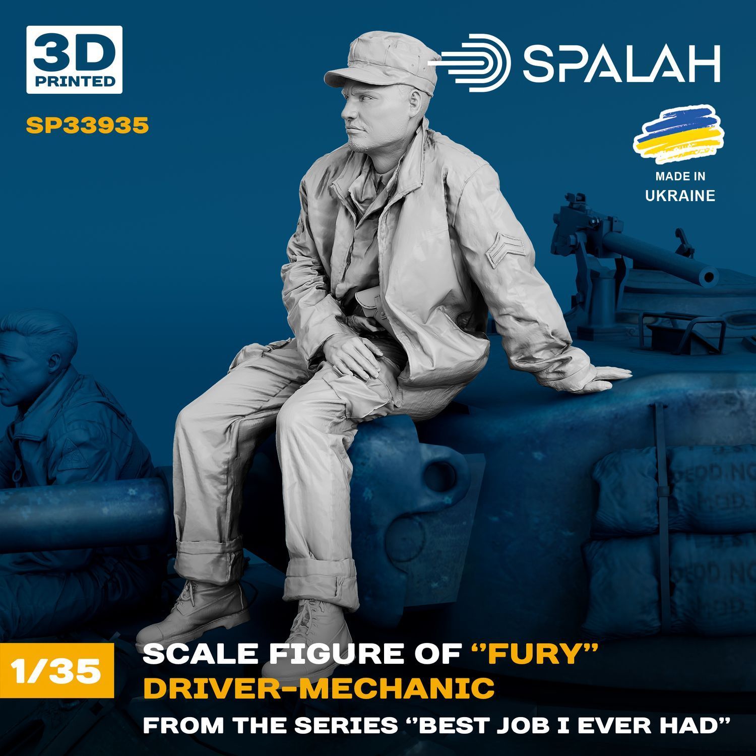 Figure "Mechanic-driver of “Fury” from the series “Best job i ever had”